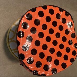 Mainstreet Collection | Bags | Msc Orange And Black Polka Dot Tote Bag ...